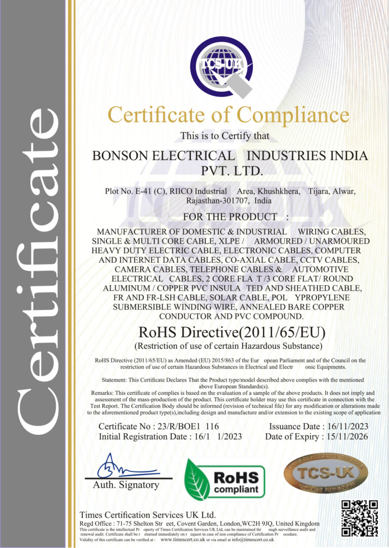 Armoured Cable, Best Wire and Cable Manufacturers - Bonson Cable